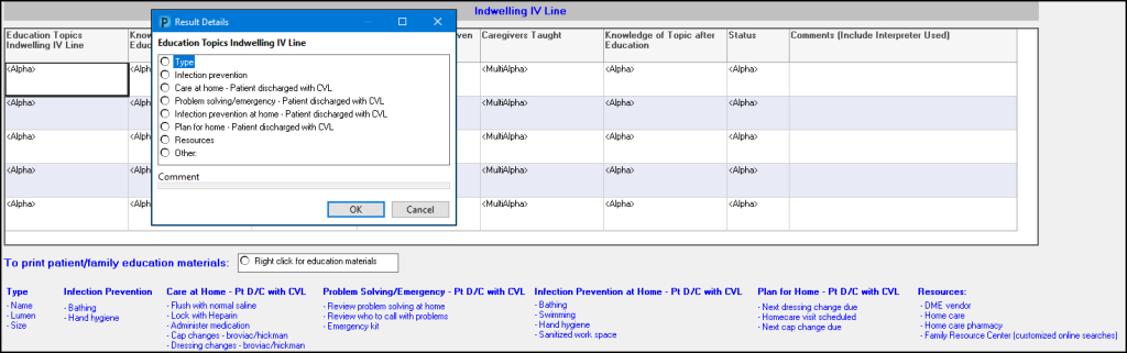 Education PowerForm Update: Indwelling IV Line Section – EMR Updates