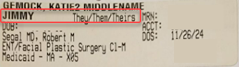 Gender Affirming Care: Label and Armband Changes – EMR Updates