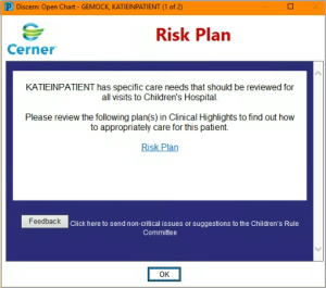 Family Risk Plan – EMR Updates
