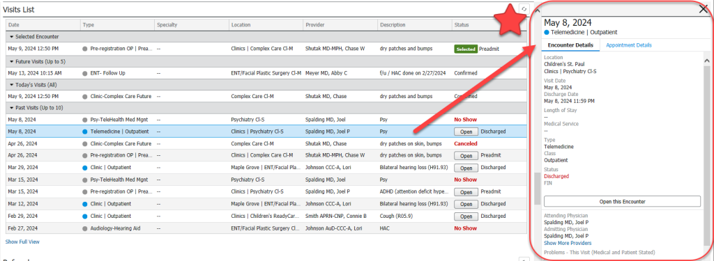 Visits Component is now Visits List Component – EMR Updates